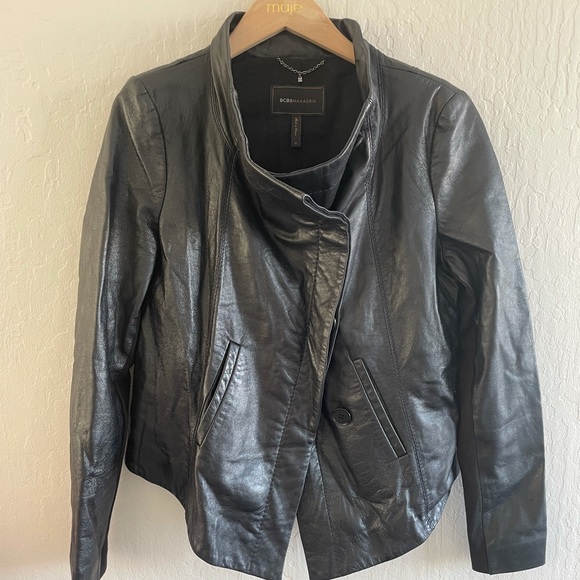 BCBG | Jackets & Coats | Bcbg Leather Jacket | Poshmark